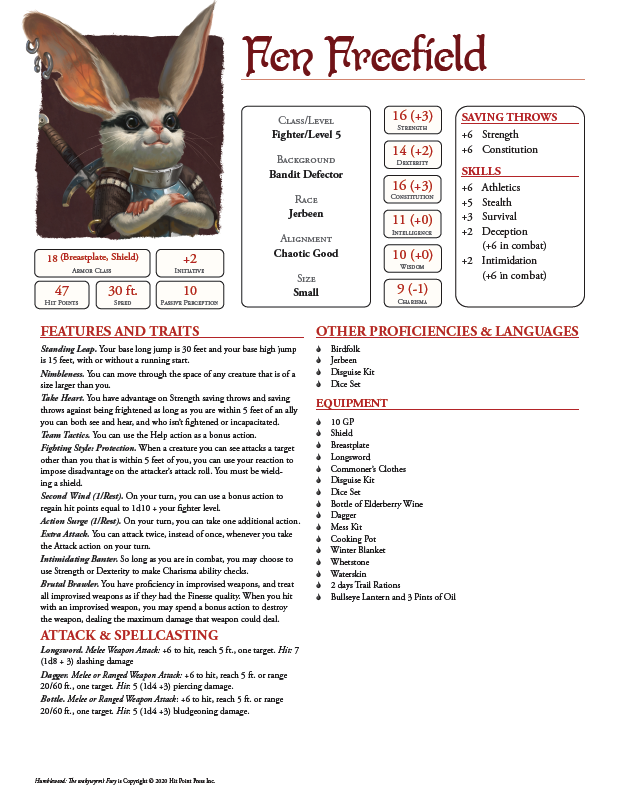 Humblewood: The Wakewyrm's Fury (PDF) - Hit Point Press