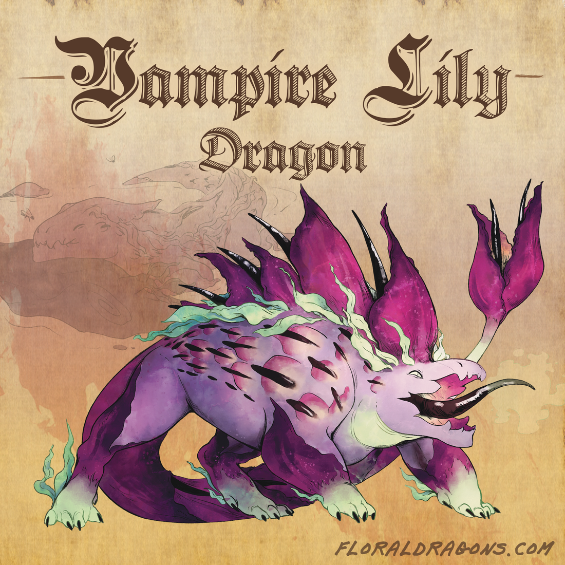 Field Guide To Floral Dragons: Vampire Lily Dragon - (Digital Miniatur ...