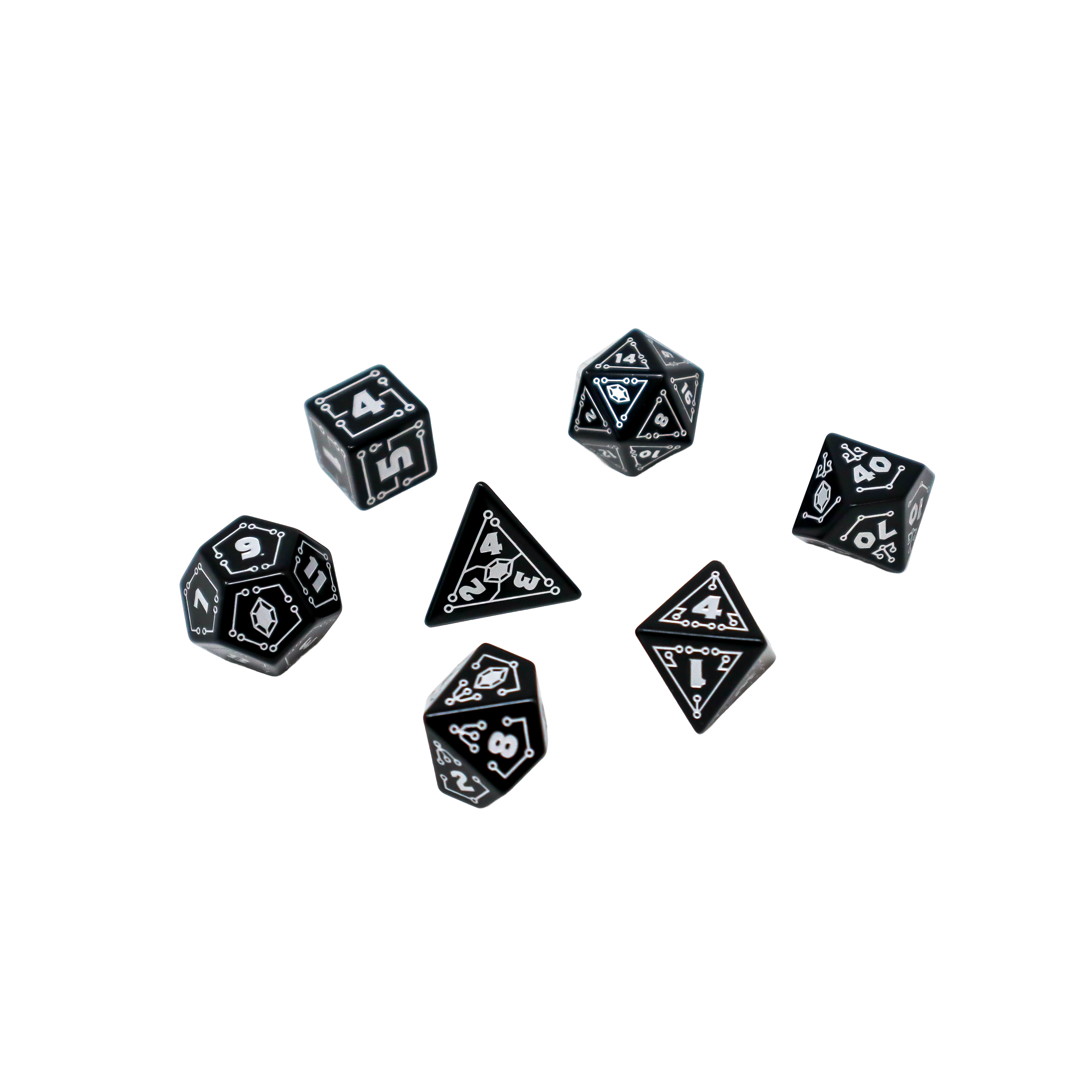Fool's Gold: Xanu Semi Precious Obsidian Dice - (Dice Set) – Hit Point ...
